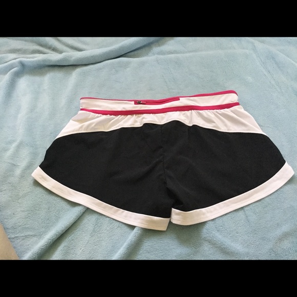 Fabletics | Shorts | Fabletics Black White Pink Shorts Med Euc | Poshmark